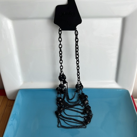 Ricky’s | Jewelry | Rickys Black Costume Necklace Adjustable Sizer With ...